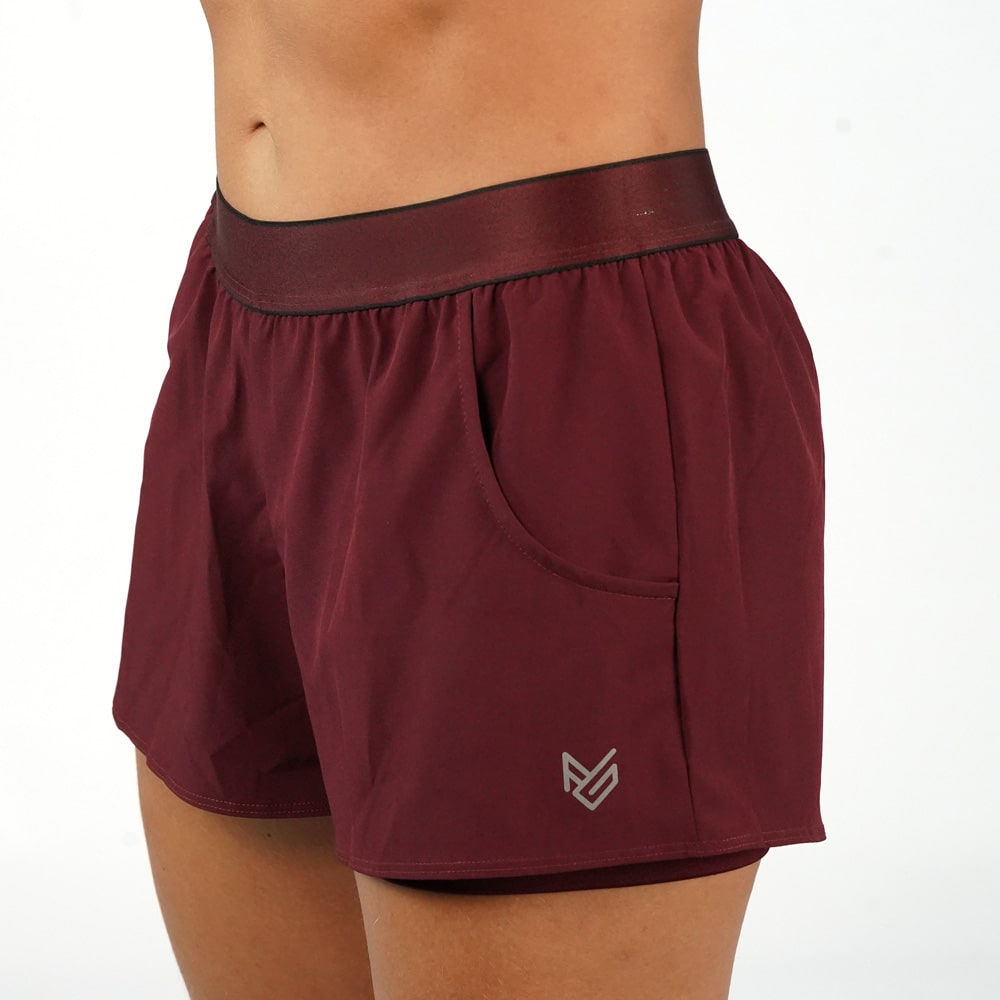 Short con licra para dama vinotinto - Faby Sport